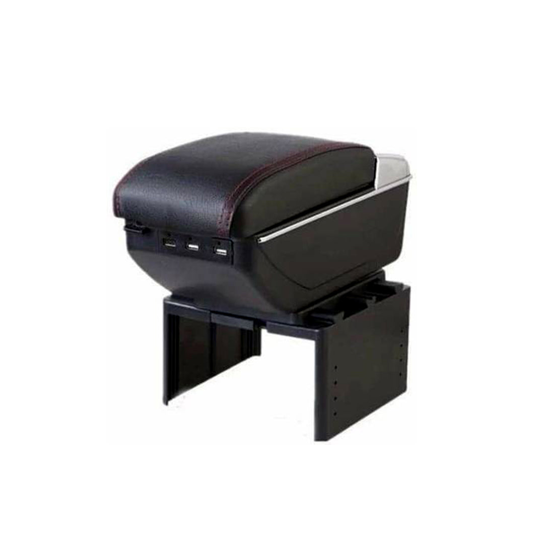 Buy Car Arm Rest Console Sliding Design Universal Fitting Black Colour ...